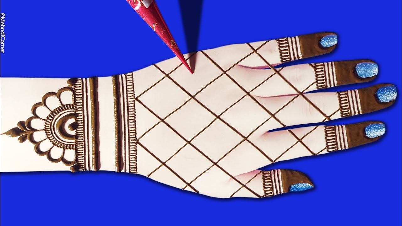 Best Mehndi designs full hand backside| New easy mehndi design| Simple ...