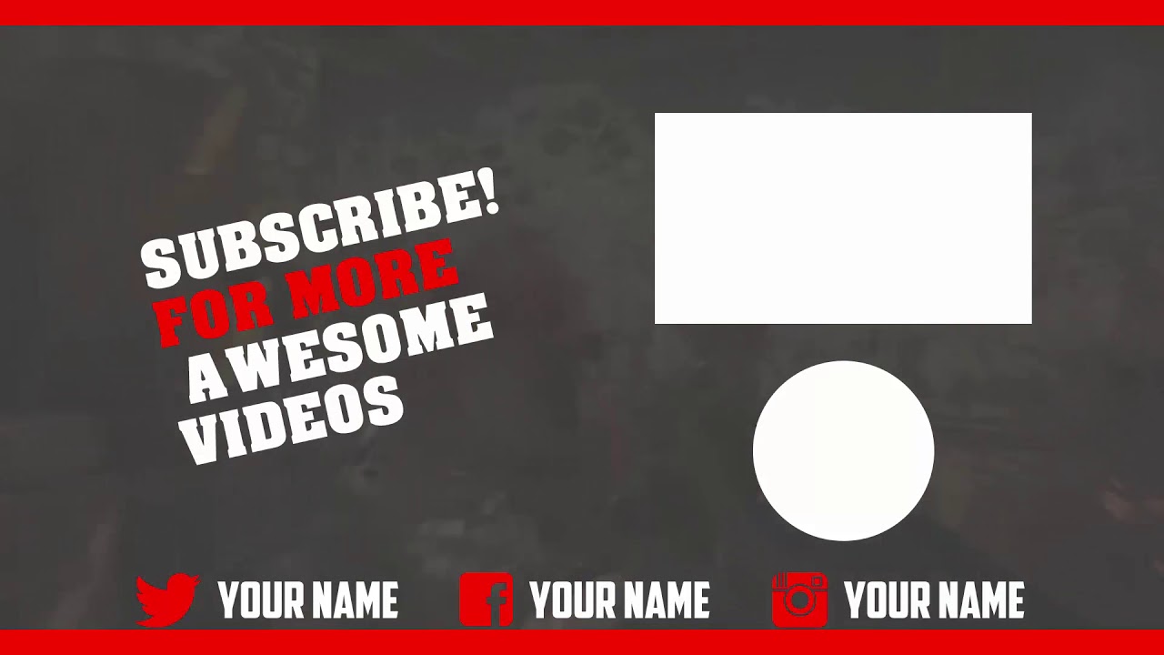 Gaming Outro Template ( FREE TO USE ) - YouTube