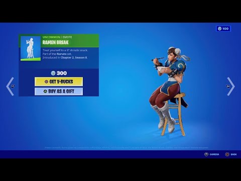Fortnite Chun-Li eating Ramen. Final Fight 2 Reference