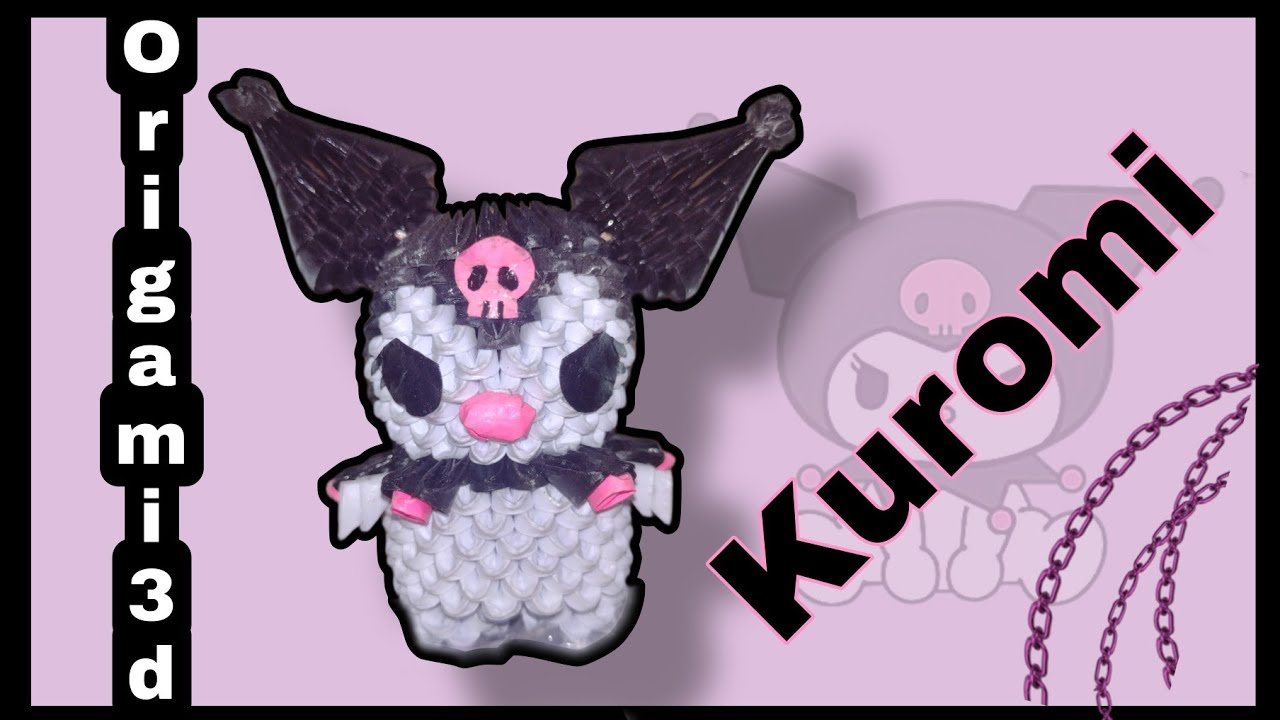 👉Haz a Kuromi con la técnica de origami 3D!!🖤- nivel 🔥| Carol Sandoval ...