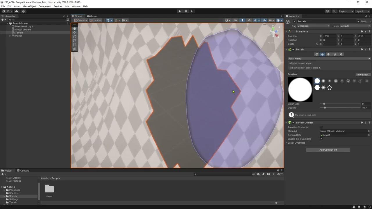 FPS (Unity) Lesson 1.3 - Terrain Tool (Nature) - YouTube