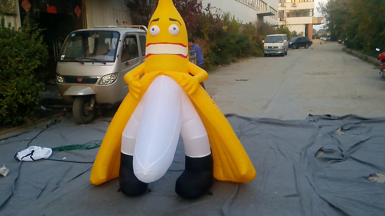 inflatable banana mascots - YouTube