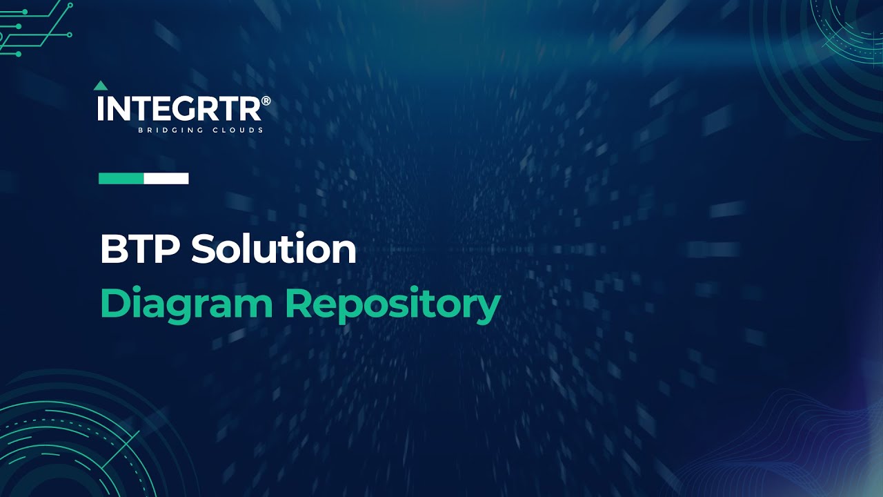 BTP Solution Diagram Repository | INTEGRTR - YouTube