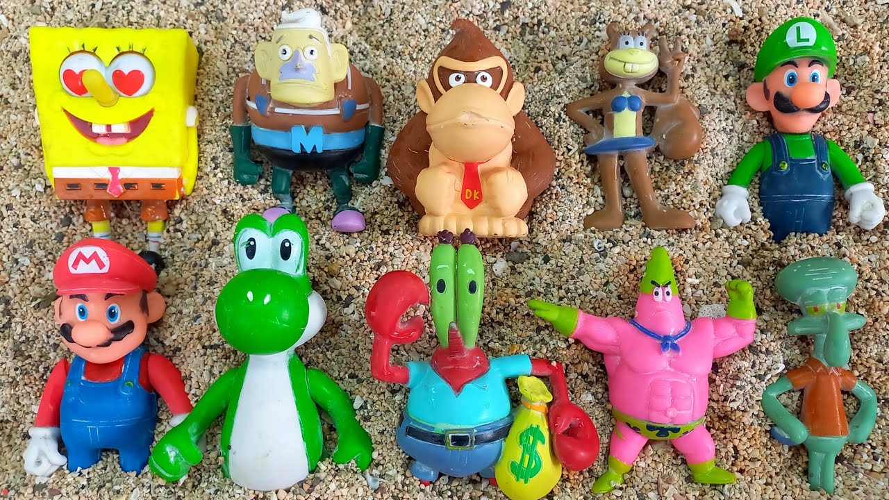 MARIO VS SPONGEBOB SQUAREPANTS LUIGI PATRICK,SQUIDWARD,GARY,DONKEY KONG ...