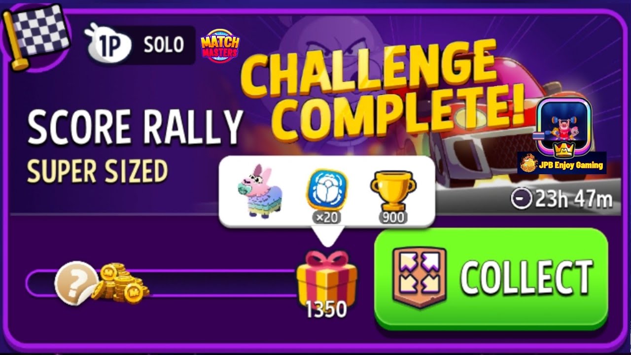 Super Sized Solo Challenge Score Rally/ 1350 Score/ Match Masters - YouTube