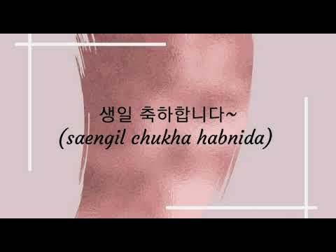 Korece Doğum Günü Şarkısı Sözleri / Korean Birthday Song Lyrics (korean)
