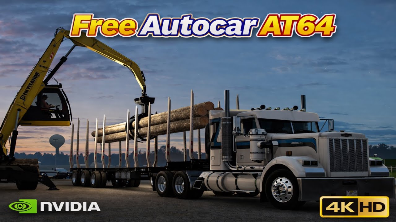 *Free Autocar AT64* Logs Hauled St. Louis to Cape Girardeau *JBX2/TAA ...