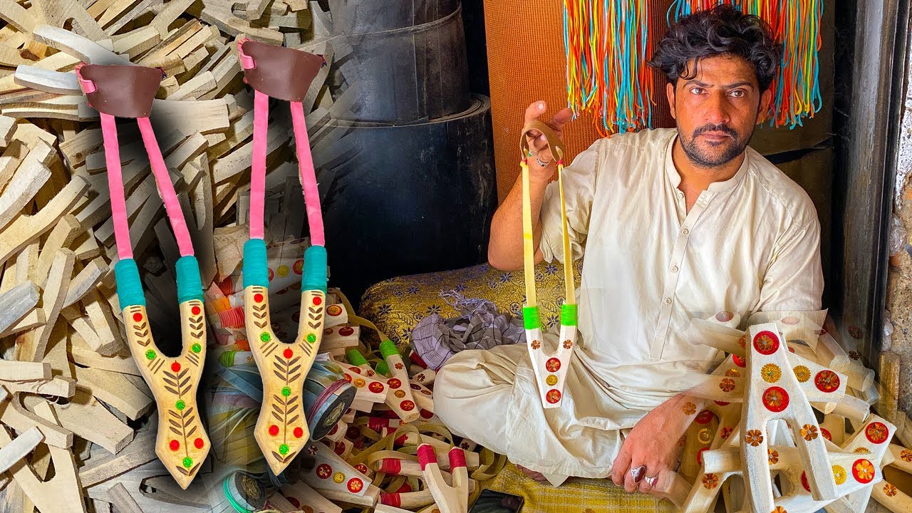 Making Powerful Wood Slingshot | Process Of Making Trigger Slingshot ...