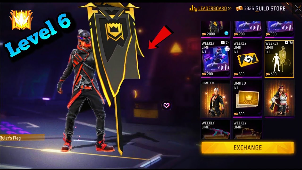 MY GUILD LEVEL 6 UNLOCK NEW REWARDS | FREE FIRE REWARD | ULTRA GAMER# ...