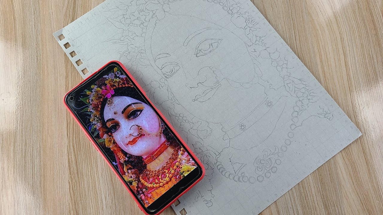 How to draw Radha Rani | How to make outline step by step for beginners ...