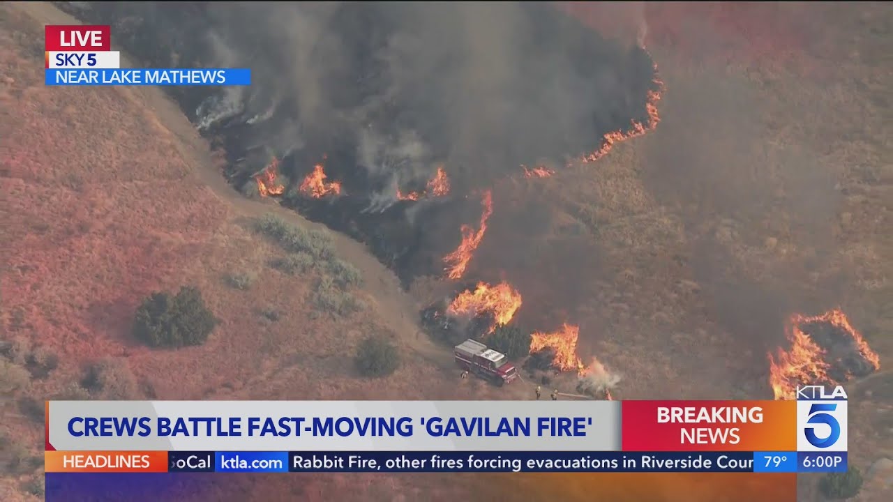 Massive Gavilan Fire forces evacuations in Riverside County - YouTube