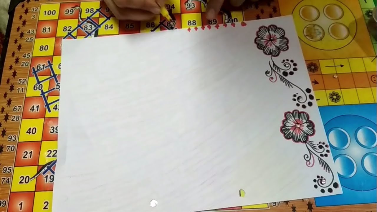 #2nd Awesome design | How to draw simple border design || Quick and ...