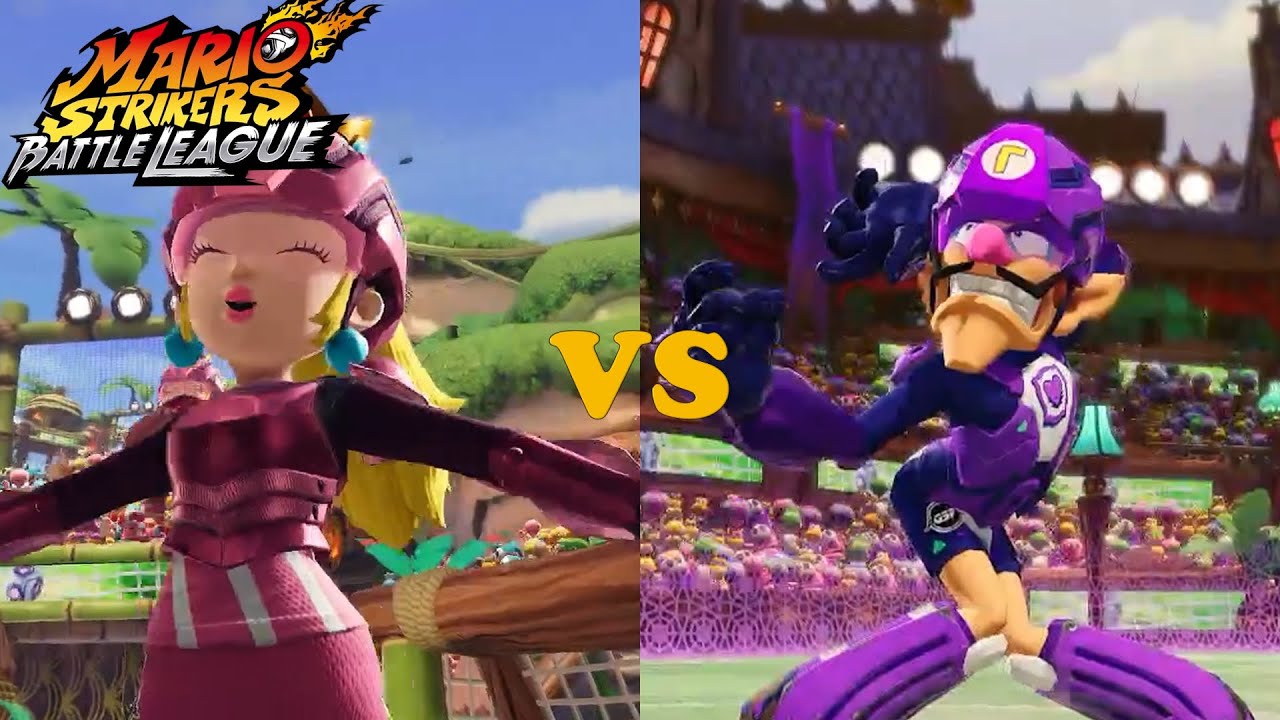 Mario Strikers: Battle League - Peach Finches vs Waluigi Roses (THIRD ...