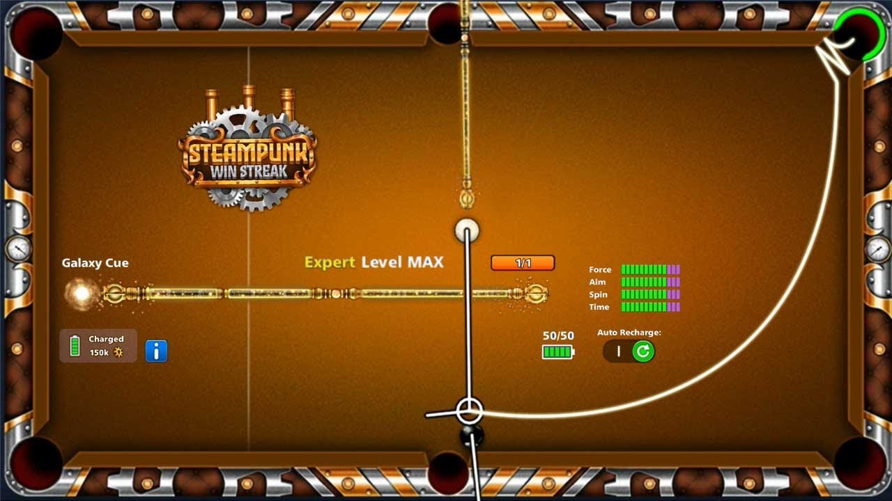 8 ball pool Galaxy Cue Level Max 🙀 Steampunk Win Streak - YouTube