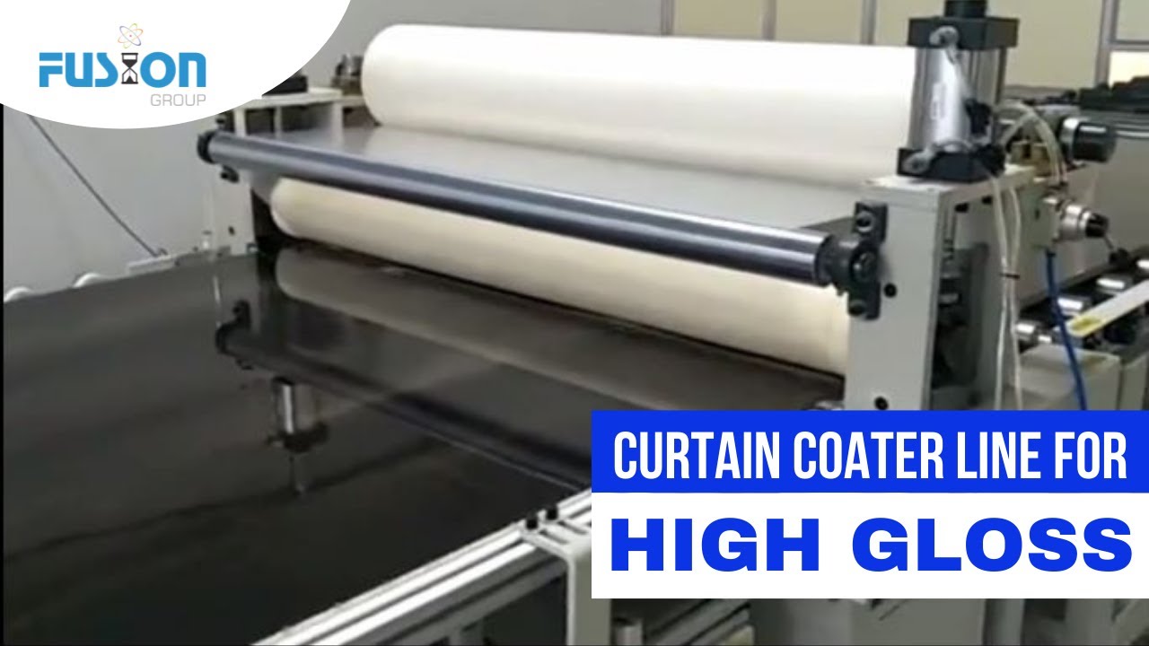 Curtain coater line for high gloss - YouTube