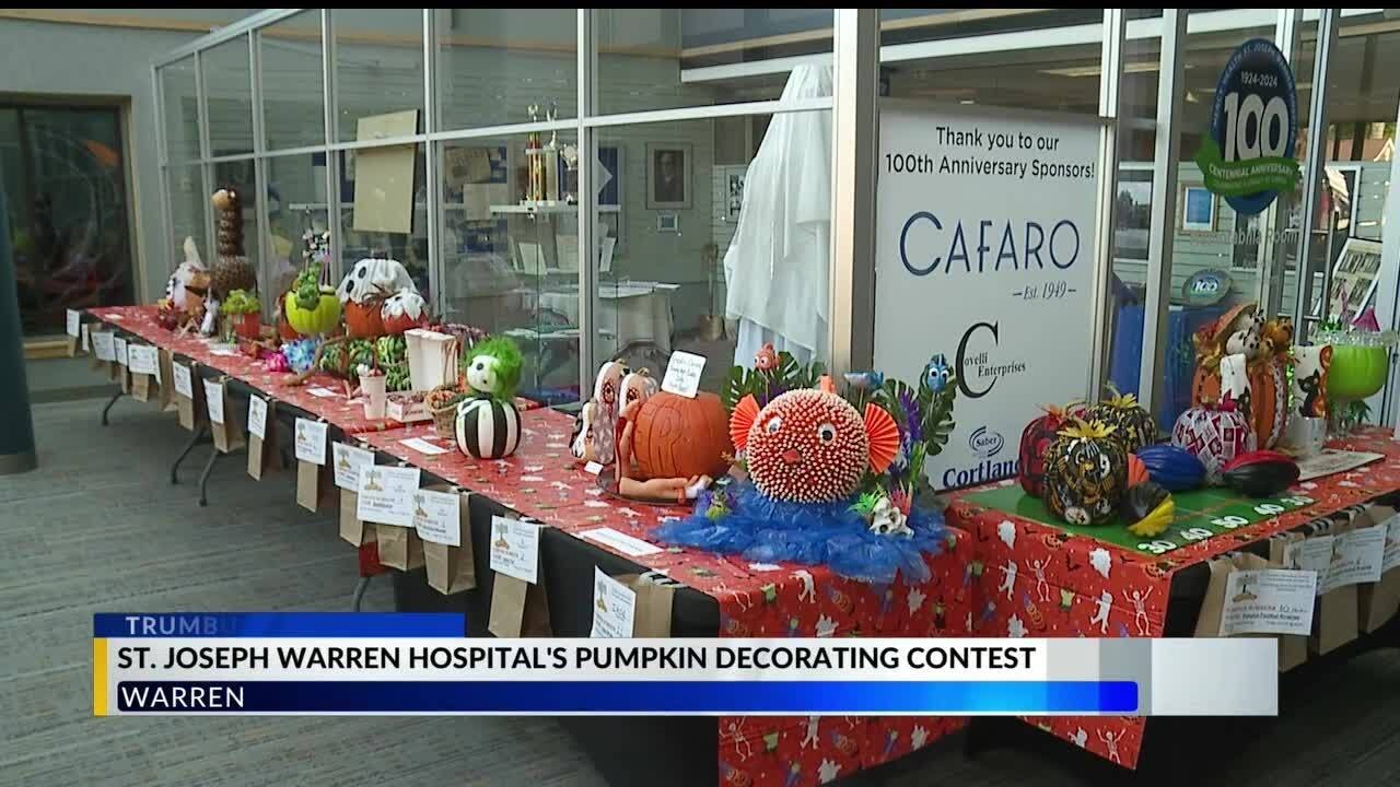 Pumpkin decorating contest also benefits local hospital fund - YouTube