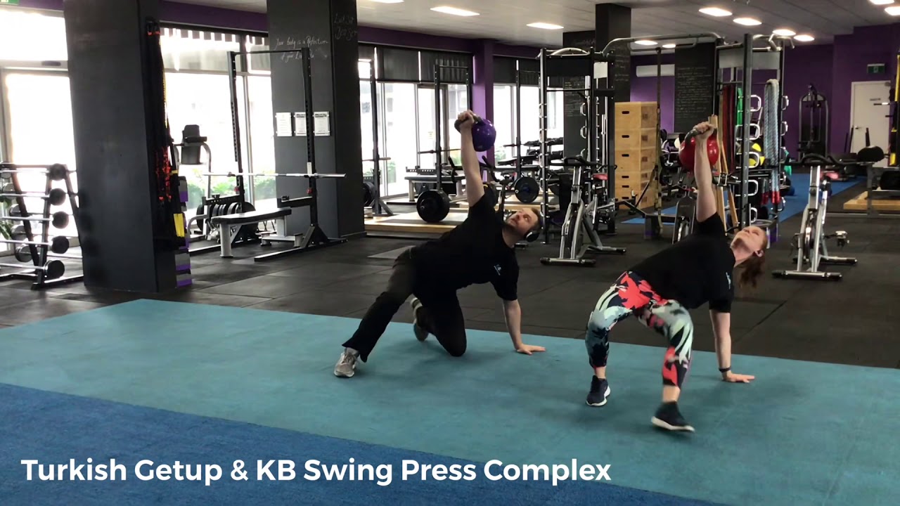 Turkish Get-up & KB Swing Press Complex - E4L Online - YouTube