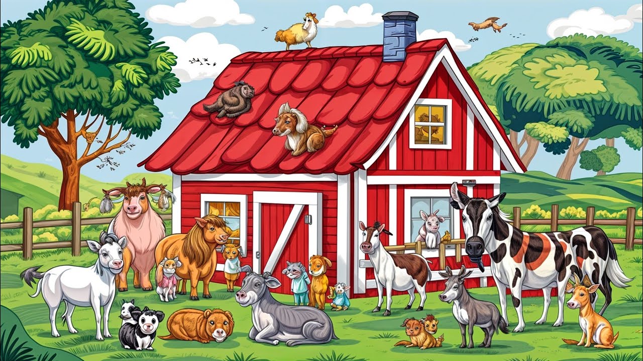 Learning Colors with Happy Little Animals kids cartoon| owais toon ...