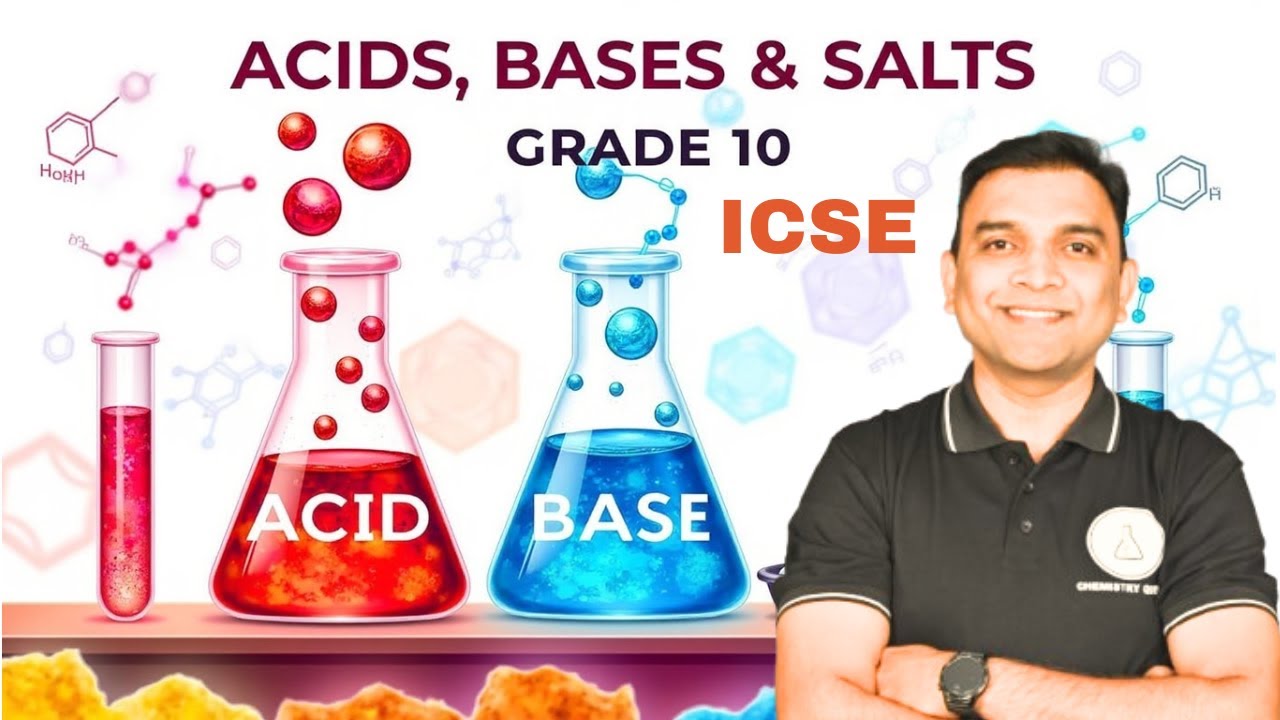 Acids, Bases and Salts 🔥| CLASS 10| ICSE Board |lecture 1 | Definition ...