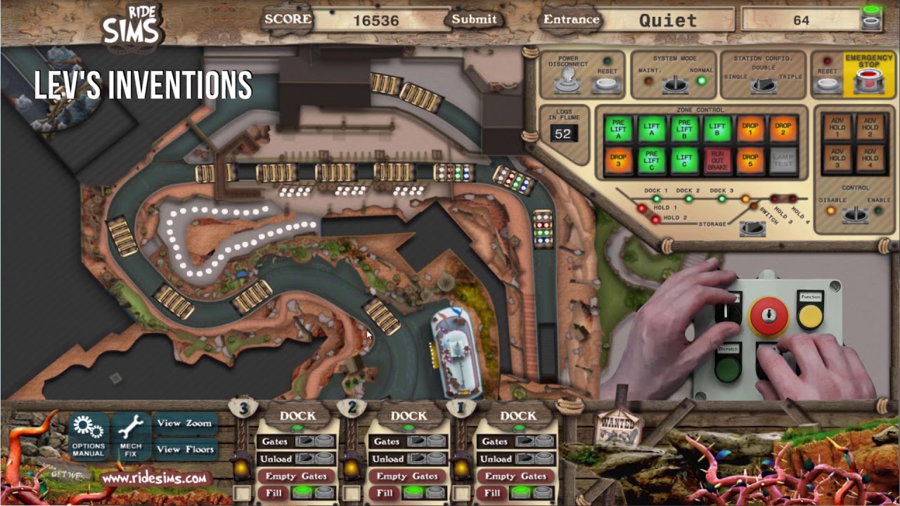 RIDESIMS 2.0 - Splash Mountain - Control Panel Operator view #10 - YouTube