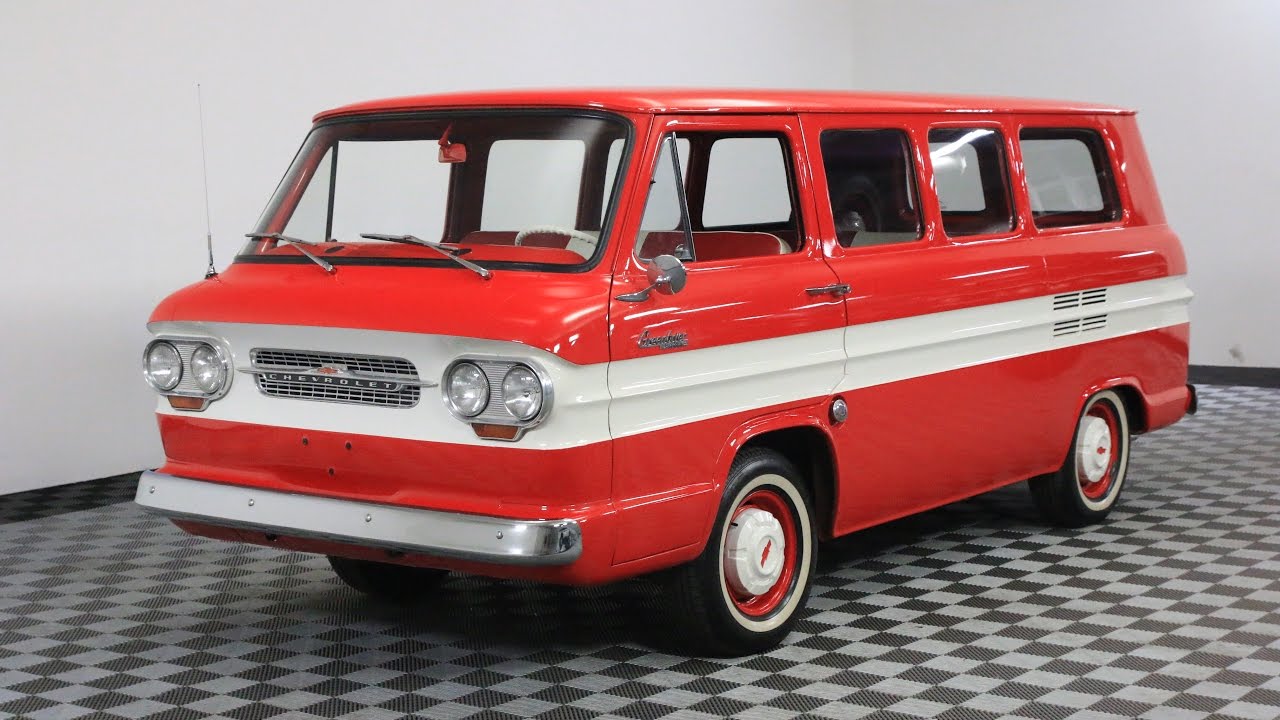 1963 CHEVROLET CORVAIR VAN GREENBRIAR RED - YouTube