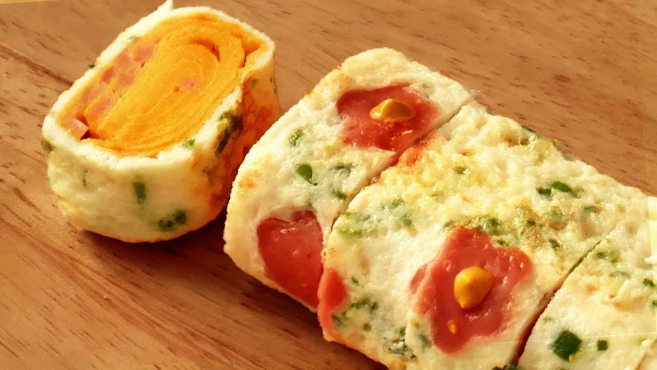 Flower-patterned egg rolls - YouTube