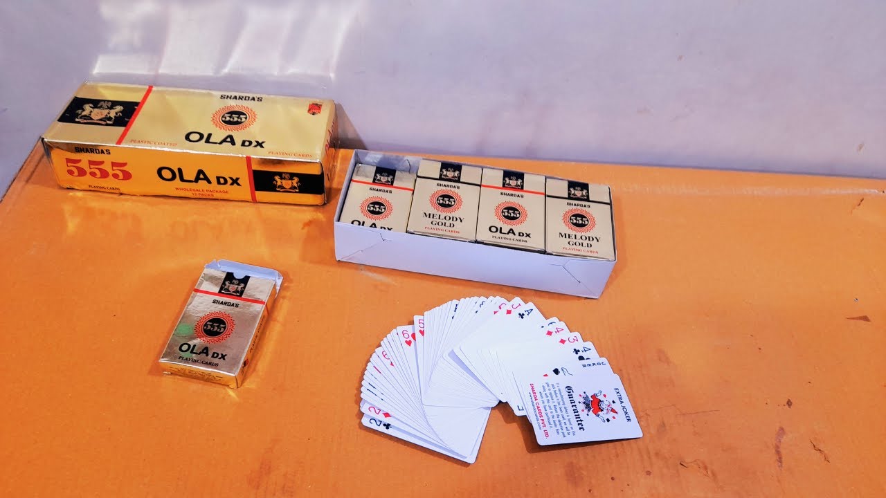 Unboxing and Review of 555 Gold Premium Exclusive playing cards - YouTube