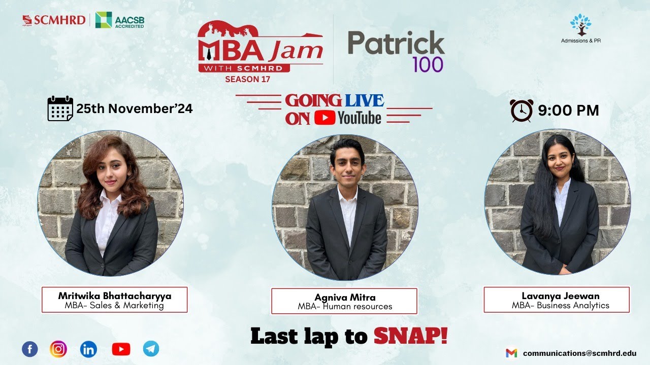 Last Lap to SNAP Live Session by SCMHRD AOD | MBA JAM | Q and A ...