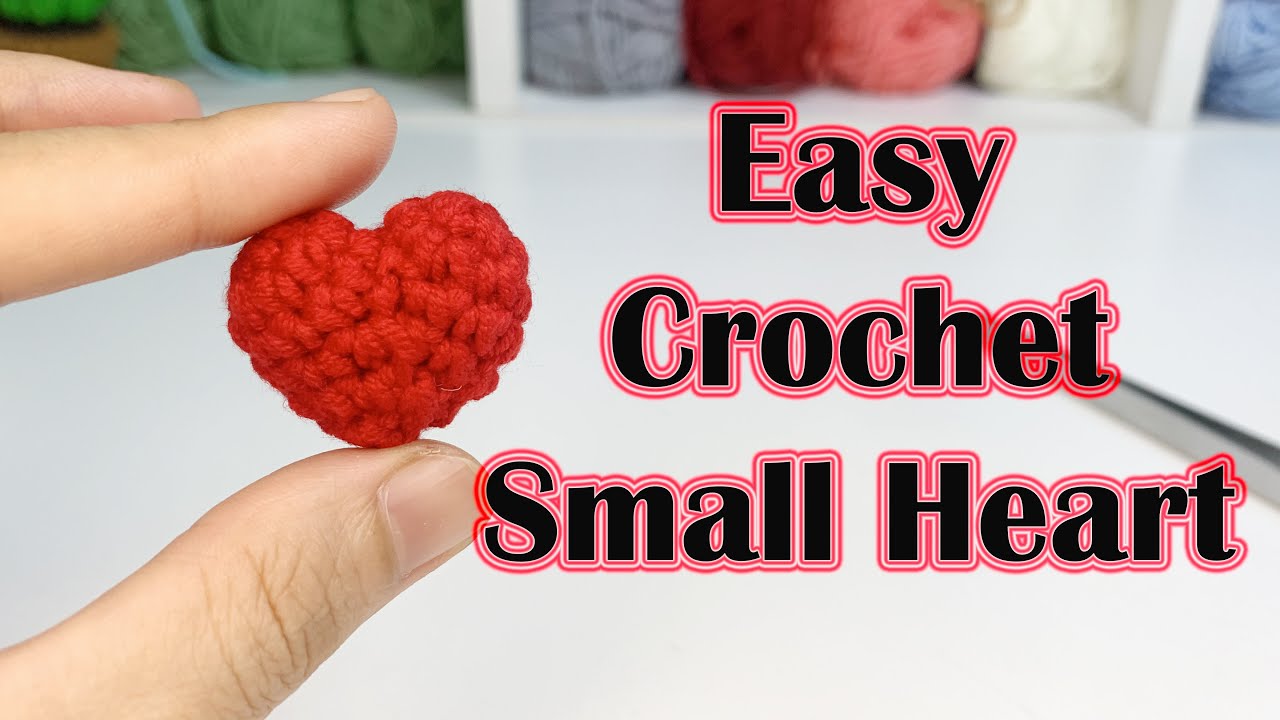 #16 Easy Crochet Small Heart | Crochet Mini Heart | @MâylearnEnglish ...