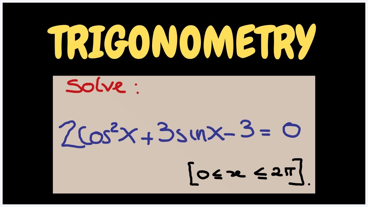 008b Solving Trigonometric Equations Problem 2 - YouTube