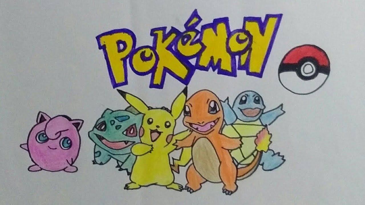 How To easily Draw Pokemon drawing by pencil color for kids - YouTube