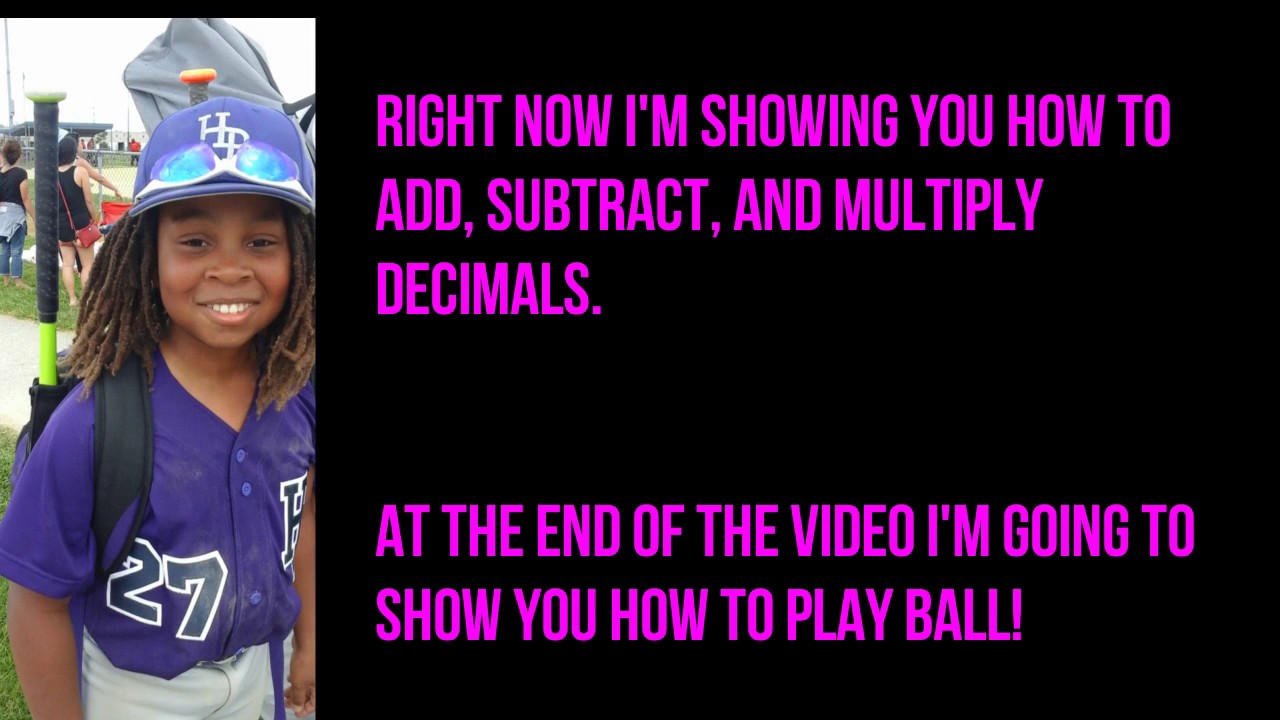 Baseball and decimals. Decimals and baseball. - YouTube