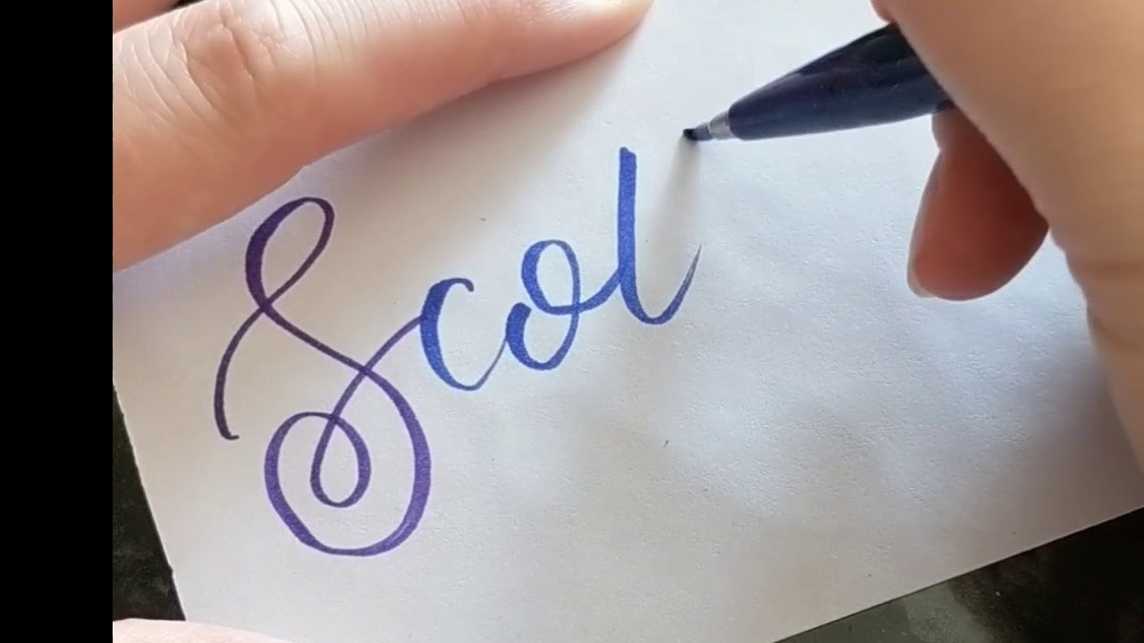 Scott - modern calligraphy name - YouTube