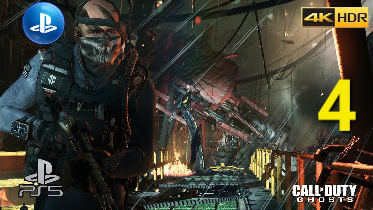 CALL OF DUTY GHOSTS PART 4 4K(Clockwork,Atlas Falls) - YouTube