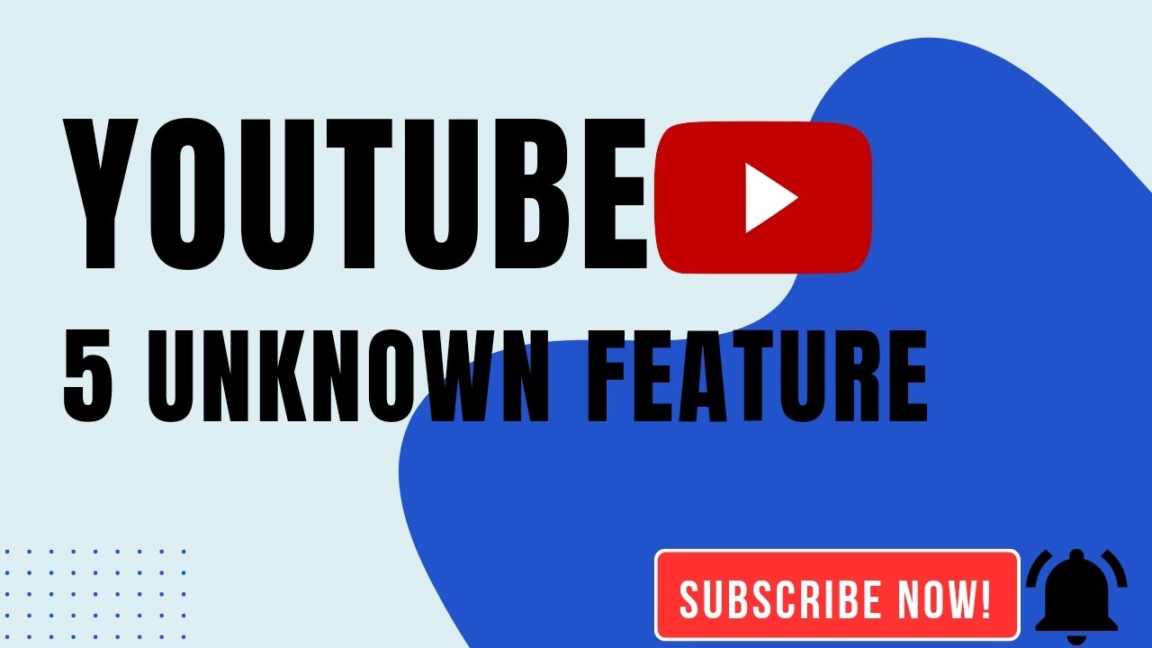 YOUTUBE 5 UNKNOWN FEATURES ||‎ @realrarespecial || - YouTube