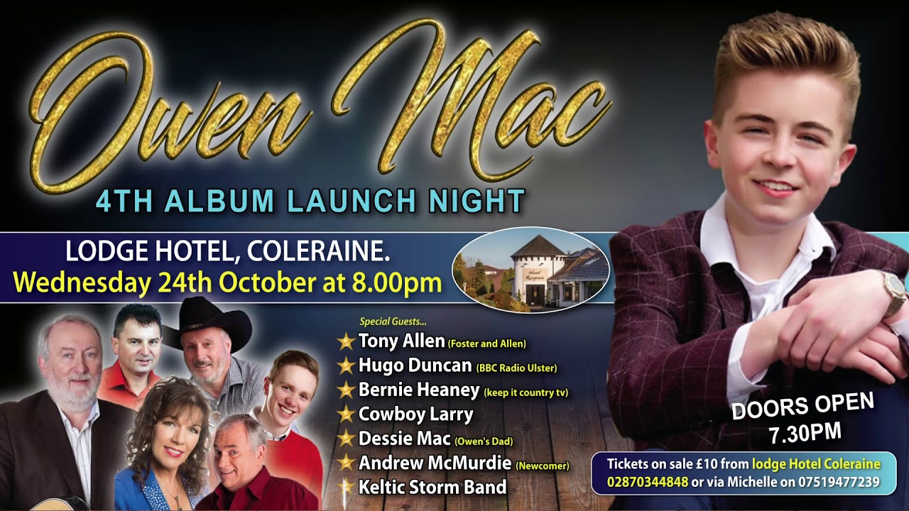 Owen Mac Album Launch Night Promo - YouTube