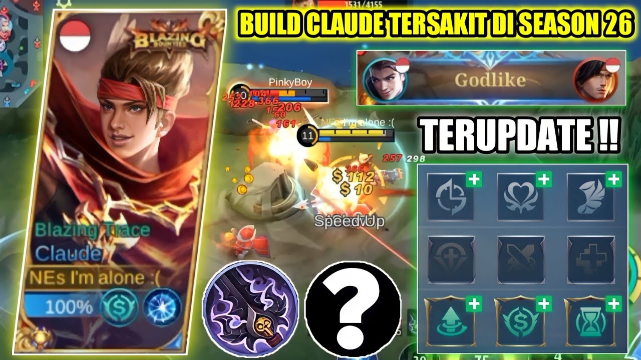TERBARU! CARA SETTING EMBLEM DAN BUILD CLAUDE TERSAKIT DI SEASON 26 ...