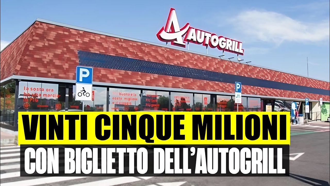 LOTTERIA ITALIA: VINTI CINQUE MILIONI CON UN BIGLIETTO DELL’AUTOGRILL - YouTube