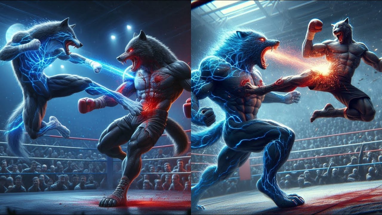 Boxing Wolf 🆚 Dog on the Ring 💯⚡️🔥 #09 #animals #ai #shorts - YouTube