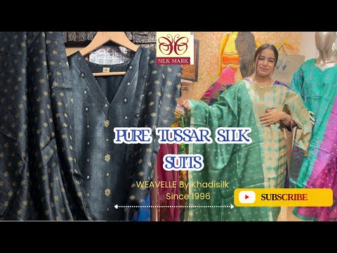 Pure Tussar | Pure silk suits Churidar salwar material set - Silk Manufacturer in delhi 