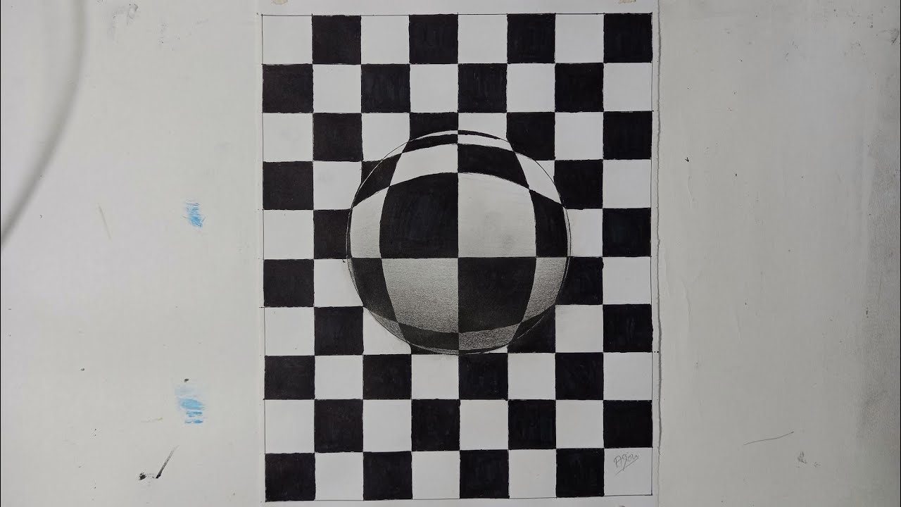Op art patterns on the sphere || drawing 3D || Aron Art Drawing - YouTube