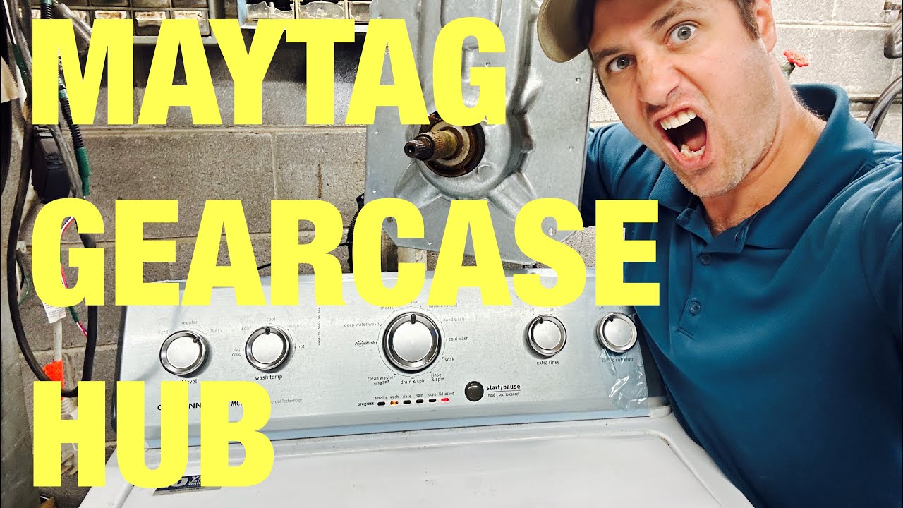 How to replace a Maytag washer gearcase and basket hub | W11454734 and ...