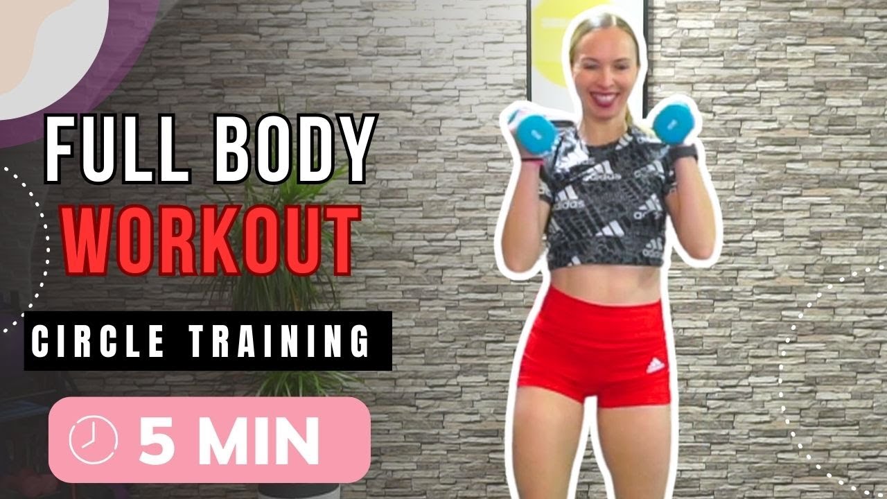 5-Minute Energizing Full Body Circle Training - YouTube