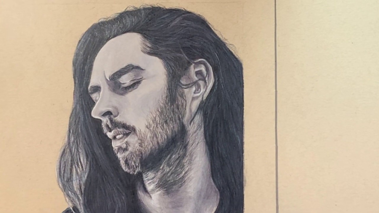 Time-lapse Colored Pencil Drawing - HOZIER - YouTube
