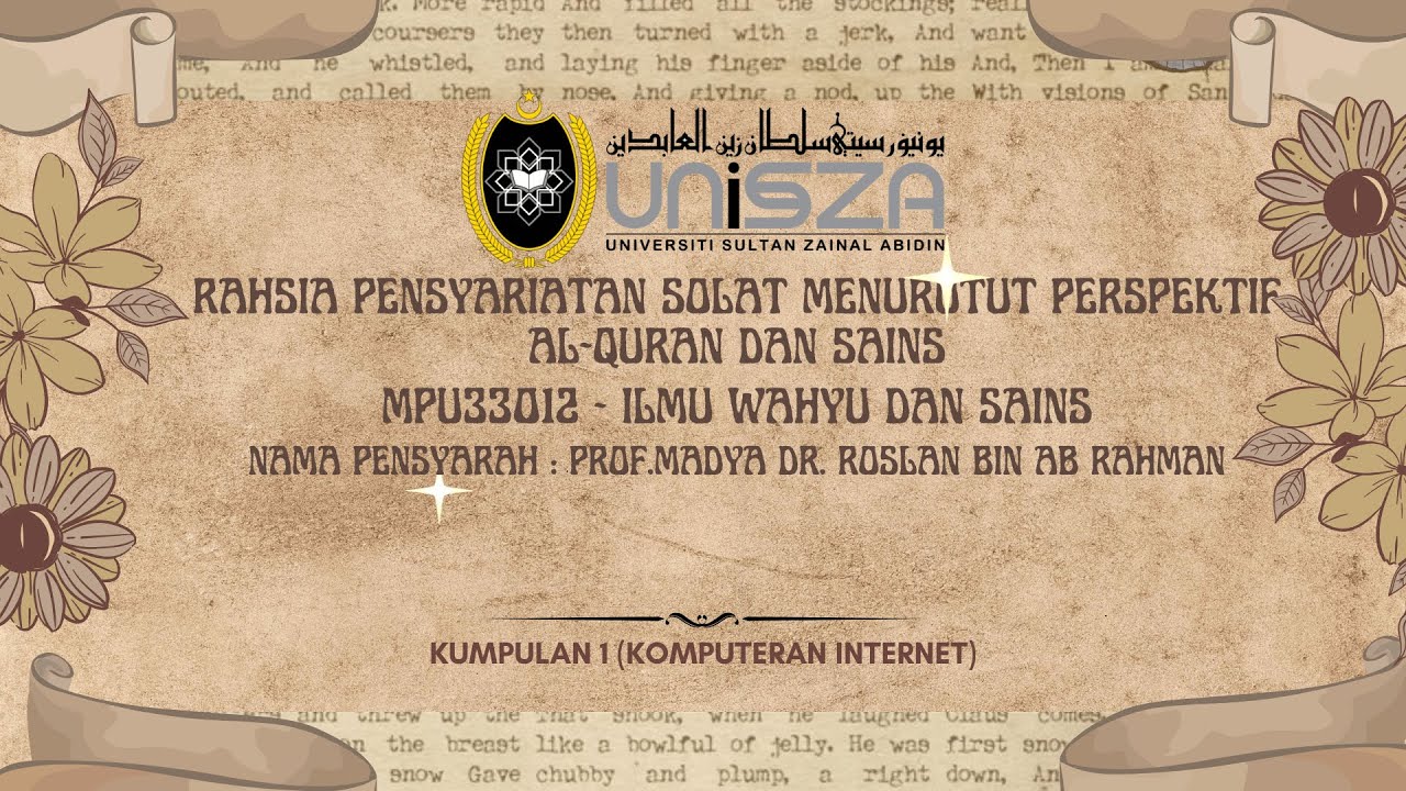 MPU33012 ILWAS [ KUMPULAN 1 (KI) ] RAHSIA PENSYARIATAN SOLAT MENURUT ...