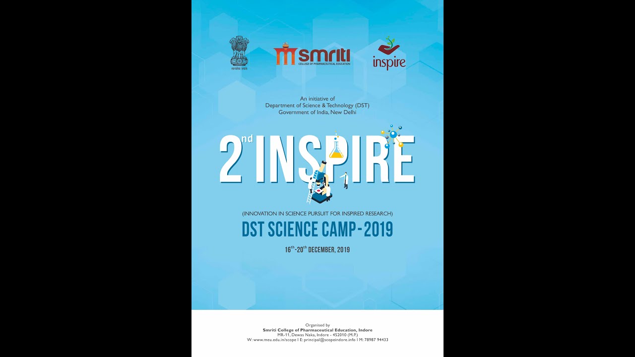 SCOPE DST INSPIRE SCIENCE CAMP 2019 - YouTube