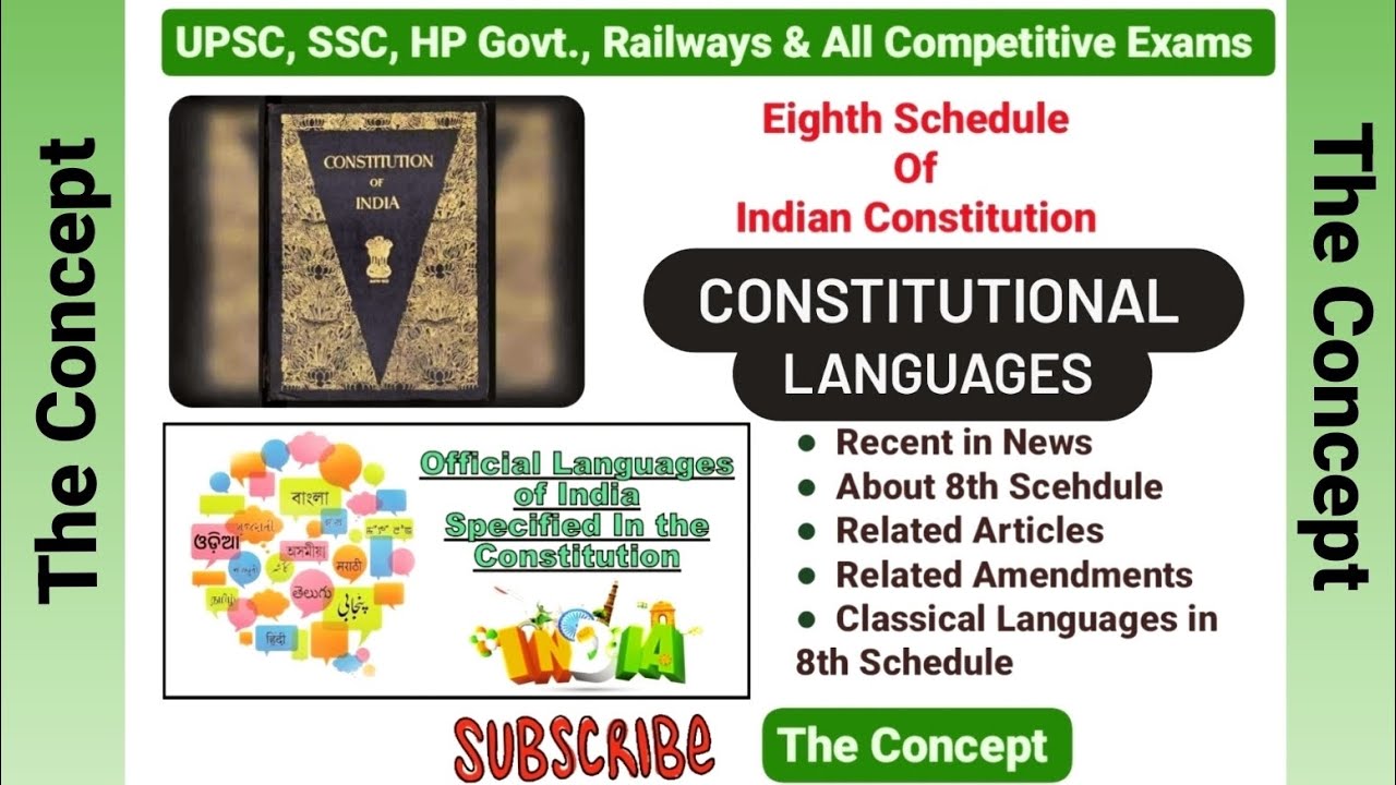 Eighth Schedule of Indian Constitution | Constitutional Languages ...