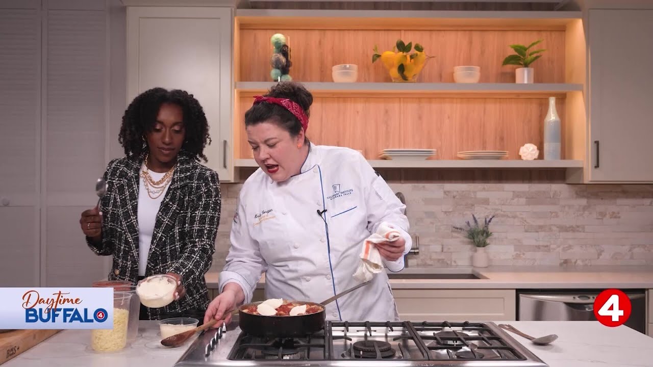 Daytime Buffalo: Chef Emily makes bean lasagna! - YouTube