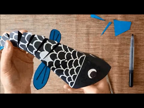 Moving 3D Paper Fish Craft - YouTube