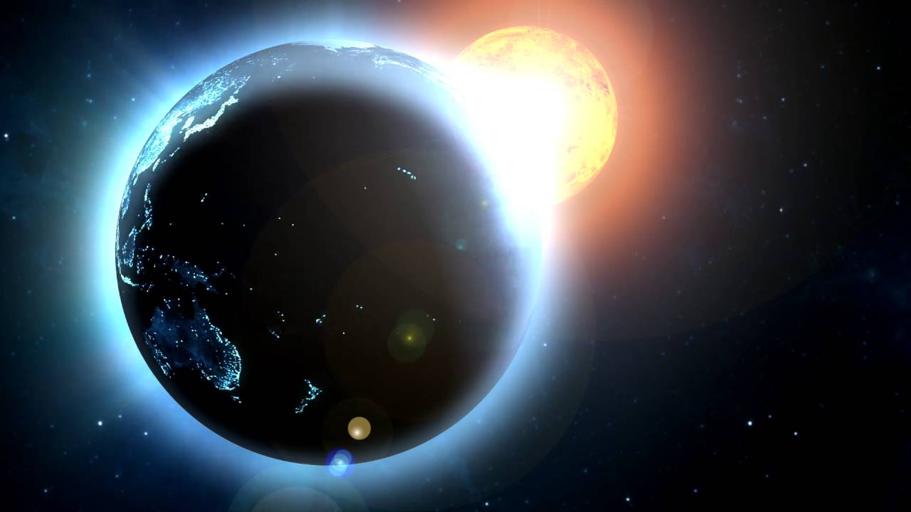 Earth Spinning Around Sun Background | Earth Rotating Background - YouTube